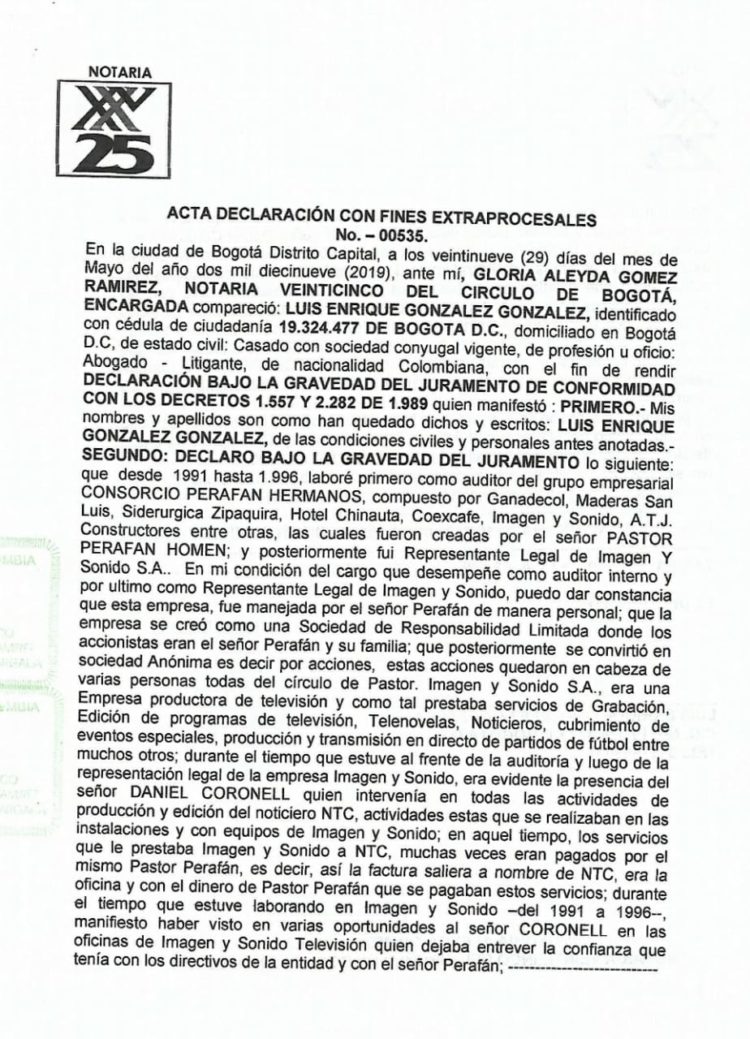Nuevas pruebas de los vínculos entre Coronell y el narcotráficante ...