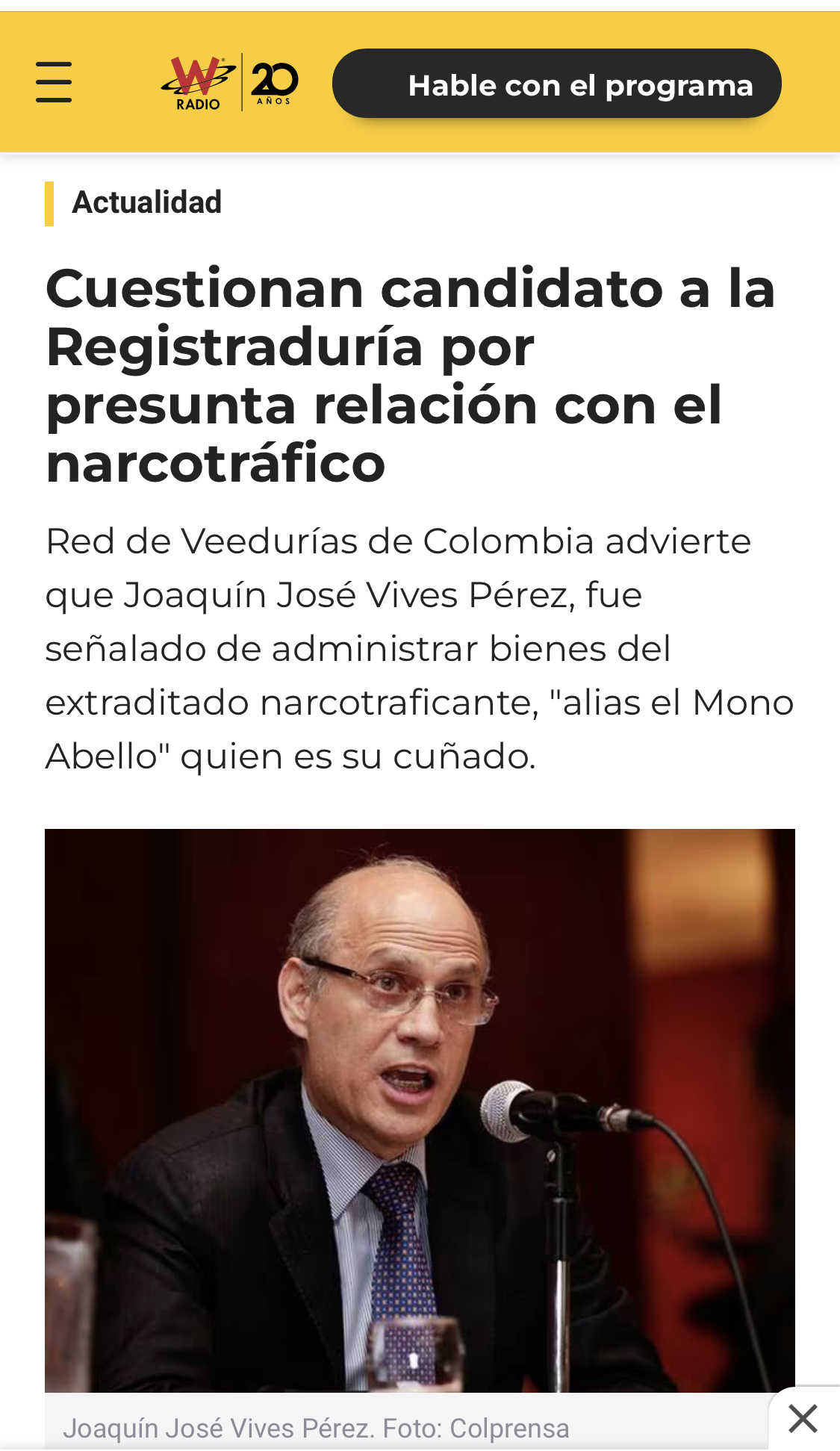 ¿Un familiar del socio de Pablo Escobar, el ‘Mono Abello’ será el ...